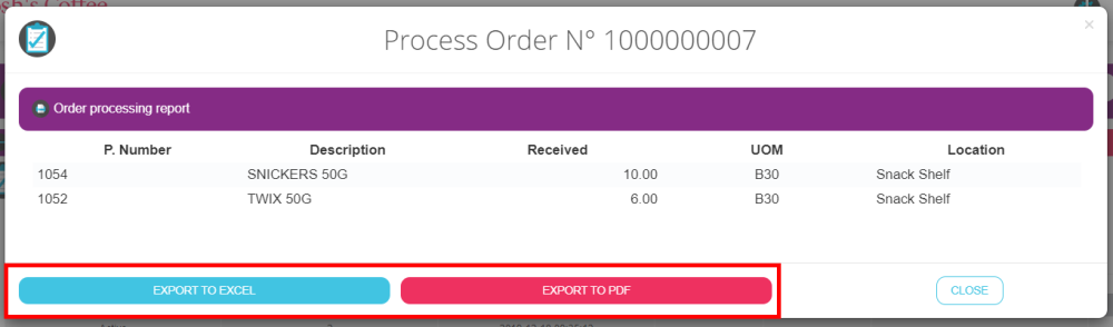 Process a Purchase Order (Inbound) from the browser - Swiftcount manual - 7
