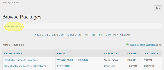 Exporting Package Data - - 10