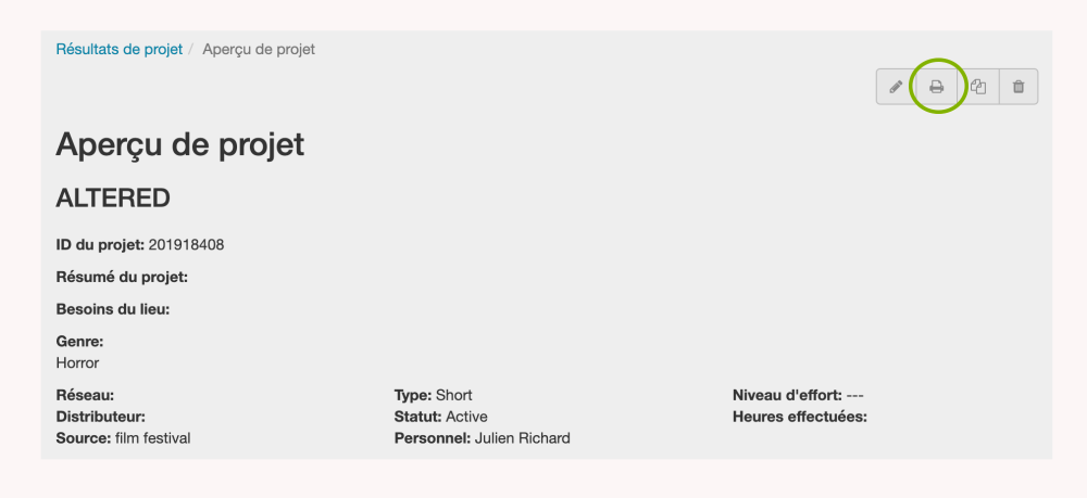 Imprimer un projet - - 10