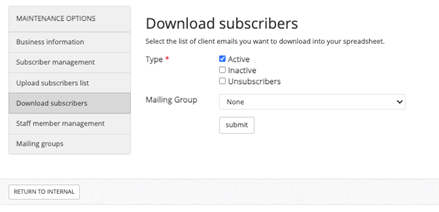 Exporting subscribers from Commcontrol - - 1