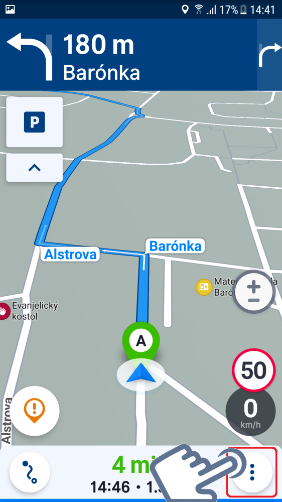 Adding waypoint while navigating - New Sygic GPS Navigation for Android ...