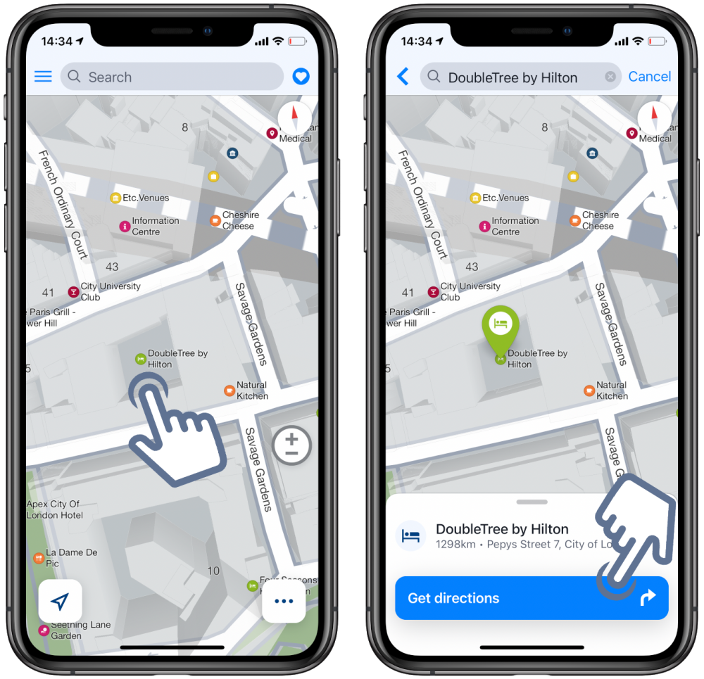 Choose on map - New Sygic GPS Navigation for iOS - 20.x