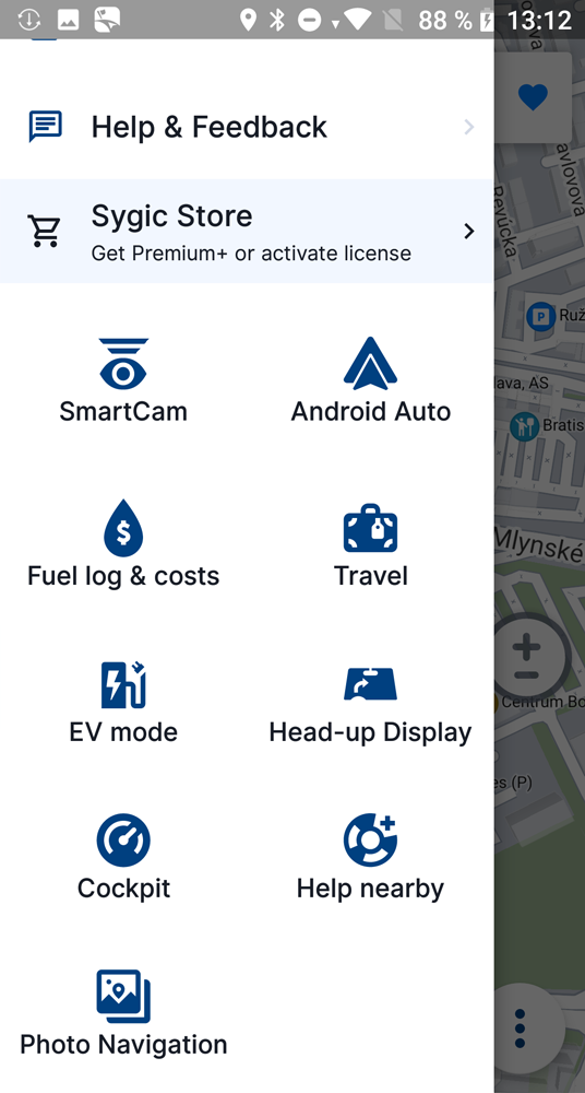 Main Menu - New Sygic GPS Navigation for Android - 22.x