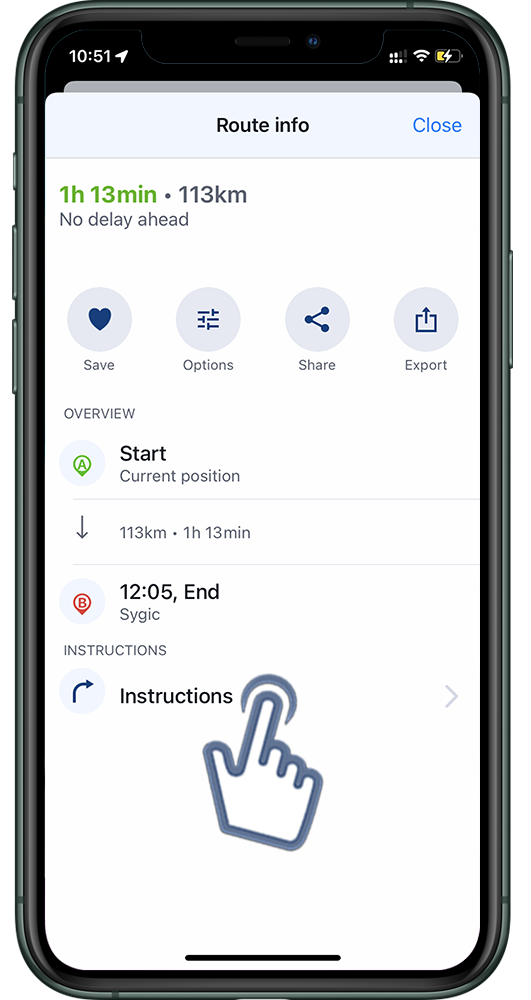 Route info - New Sygic GPS Navigation for iOS - 22.x