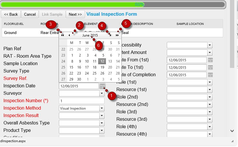 Date Selection - Job Management System - 1