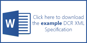Specification for DCR XML file - Glossary of Terms - 1