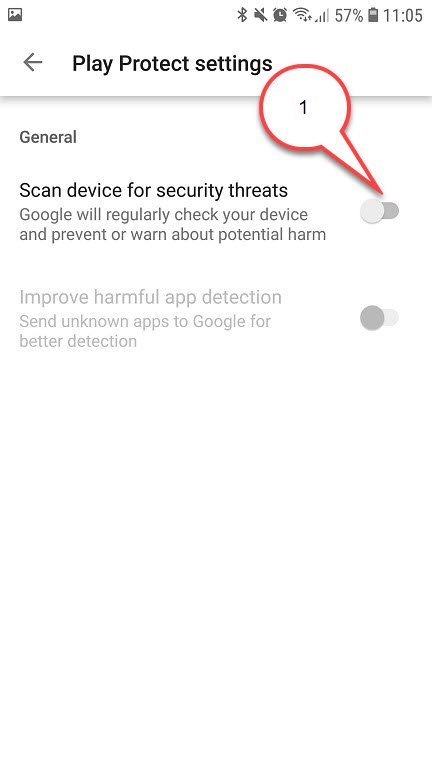 How to disable Google Protect - DCR/DCM - 1