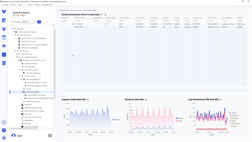 Active processes - Control Center - 1.0 Active processes - Control Center - 1.0