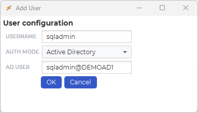 User integration with Active Directory - Control Center - 1.0