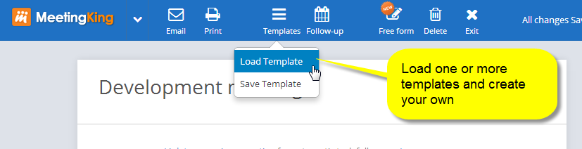 Agenda and minutes templates - MeetingKing - 2