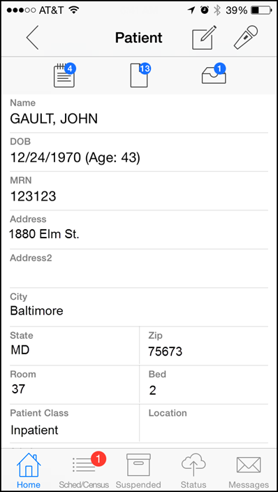b: View reports from the Patient Chart screen - CH Mobile User Guide - 2