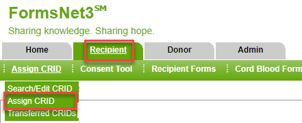 Create a CRID - FormsNet3 Training Guide - 1