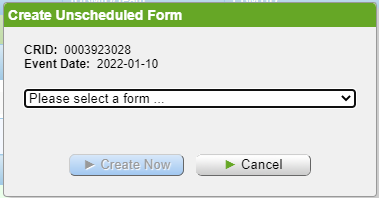 Create an Unscheduled Form - FormsNet3 Training Guide - 1