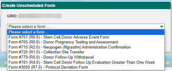 Create an Unscheduled Form - FormsNet3 Training Guide - 1