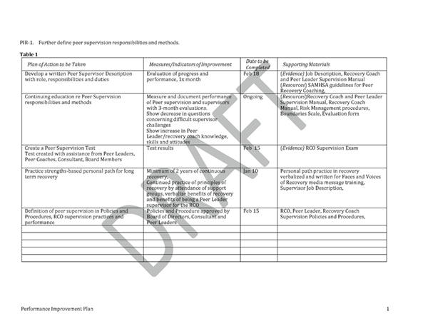 The Performance Improvement Plan Site Visit Preparation Handbook Main