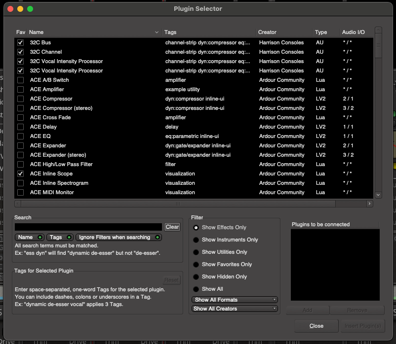 Plug-in Selector - Mixbus - 10