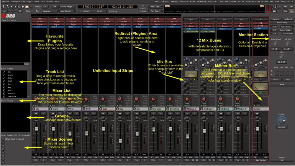 Mixer Window Overview - Mixbus - 10
