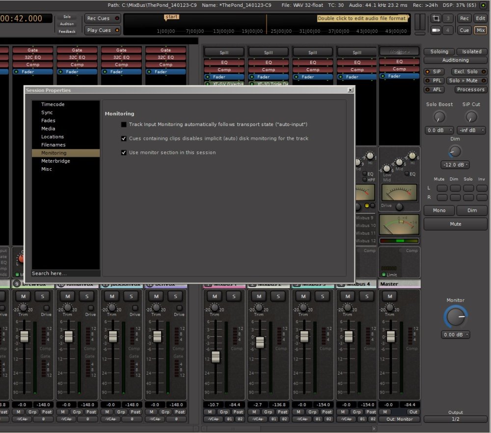Monitor Strip - Mixbus - 10