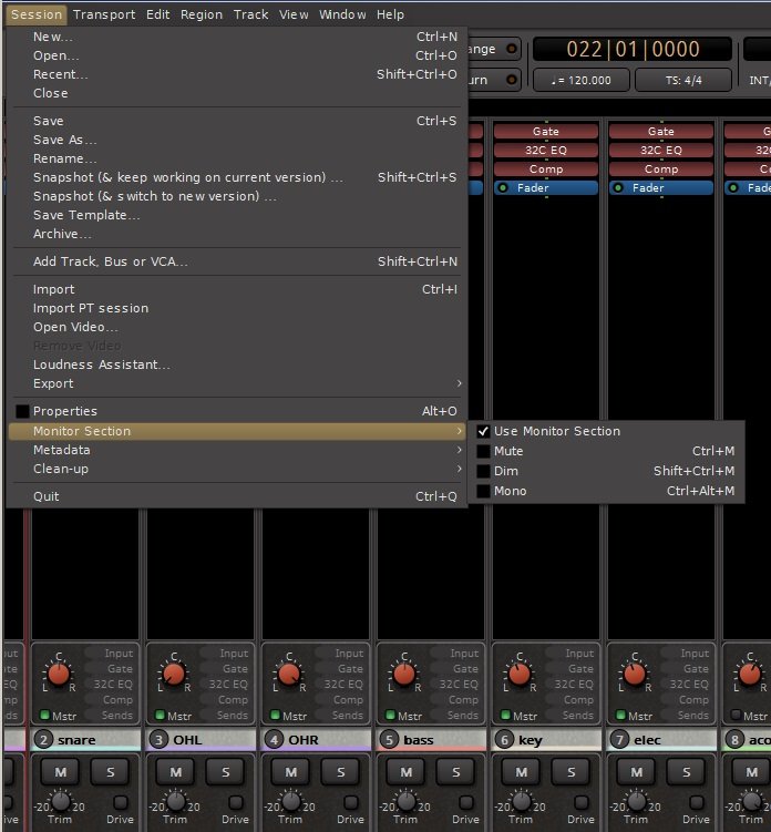 Monitor Strip - Mixbus - 10