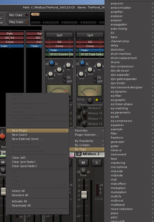 Plug-in Tags - Mixbus - 10