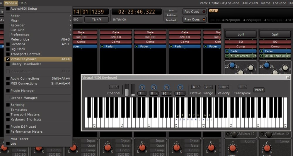Virtual MIDI Keyboard - Mixbus - 10
