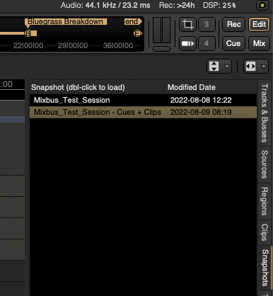 Session Snapshots - Mixbus - 10