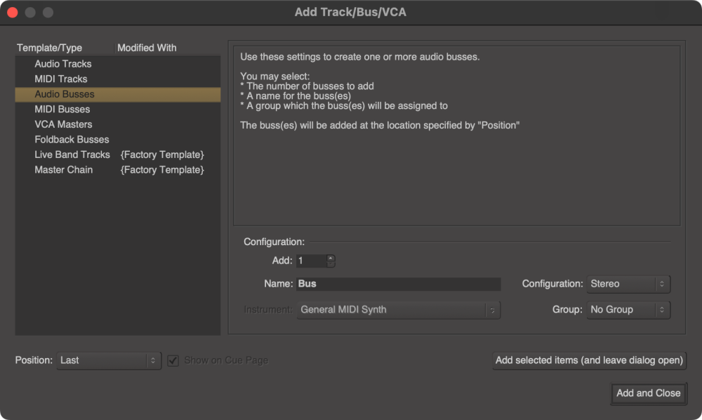 “DAW Style” Mixing Buses - Mixbus - 11