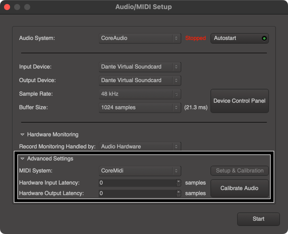 Audio/MIDI Setup Dialog - Mixbus - 11
