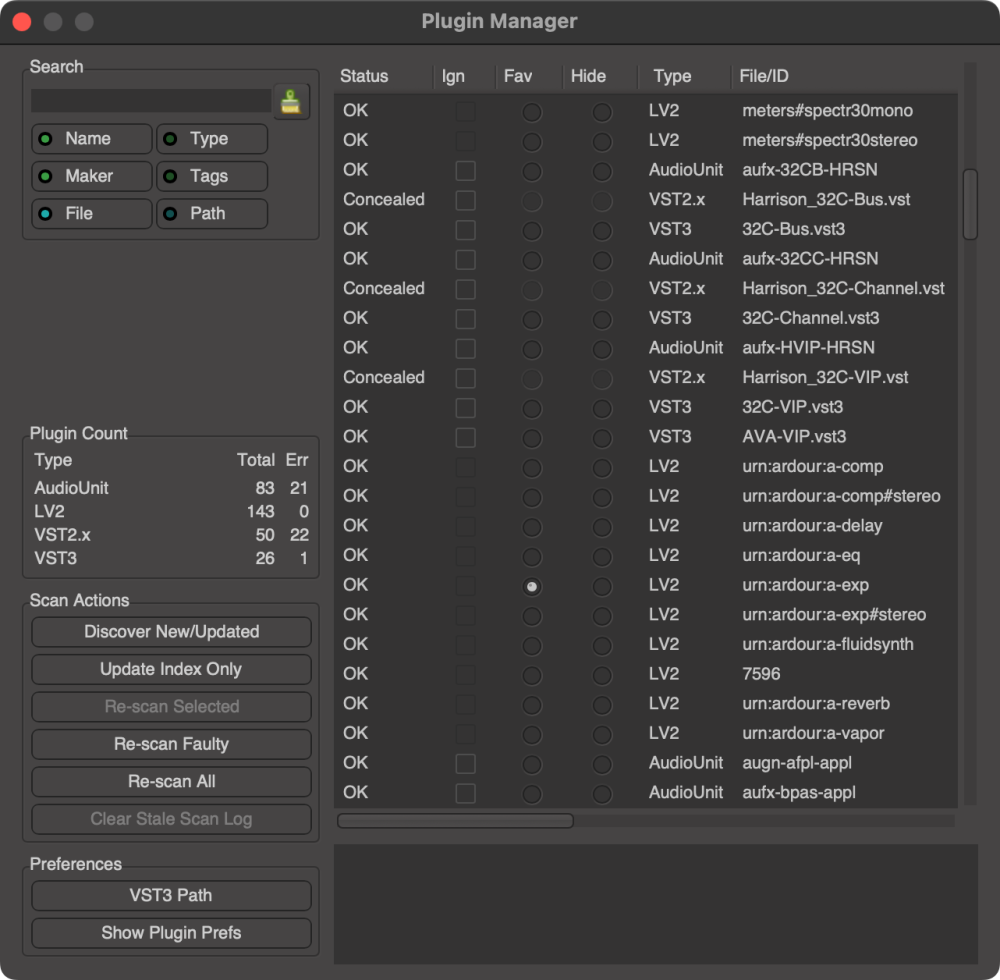 Plugin Manager - Mixbus - 11