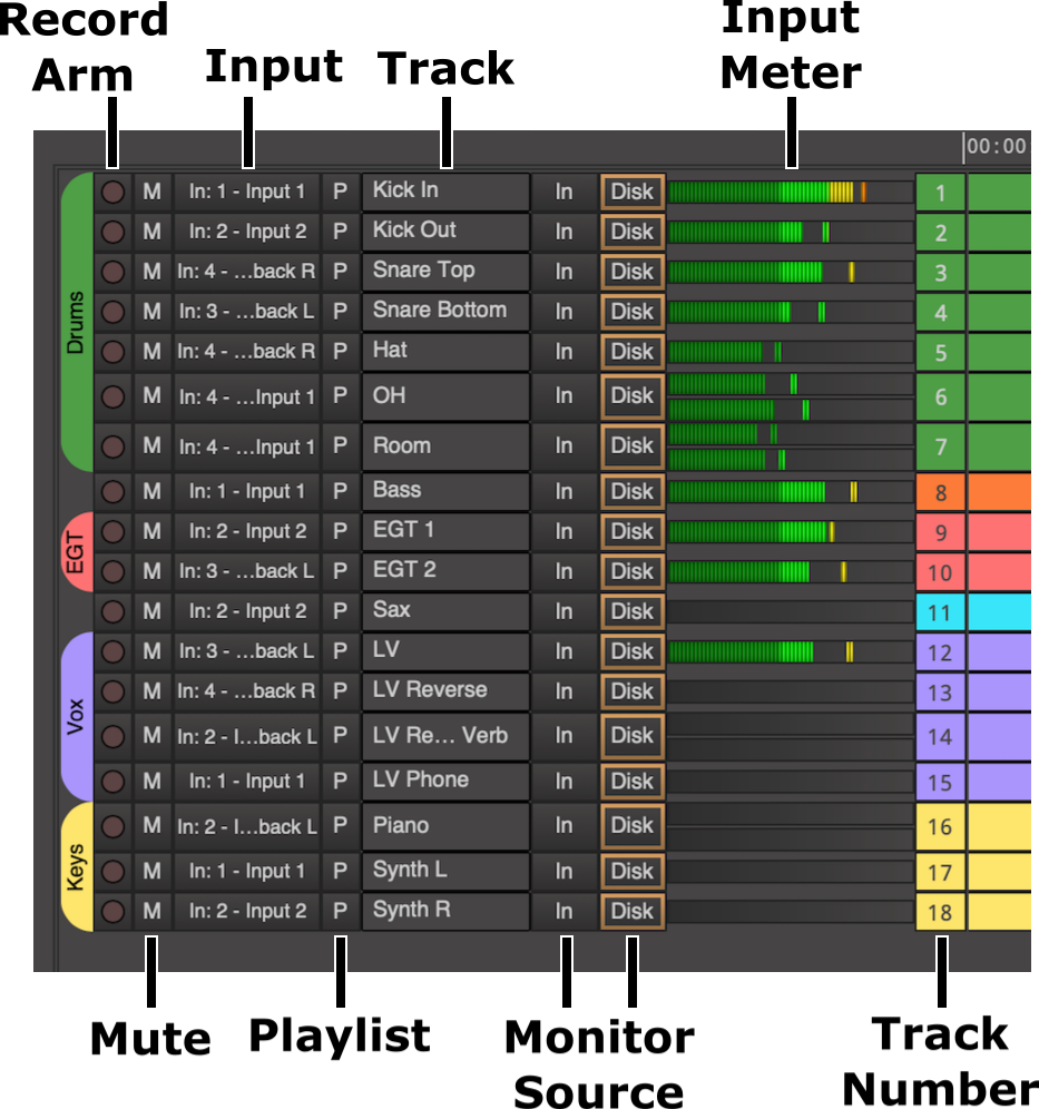 Record Window Overview - Mixbus - 11