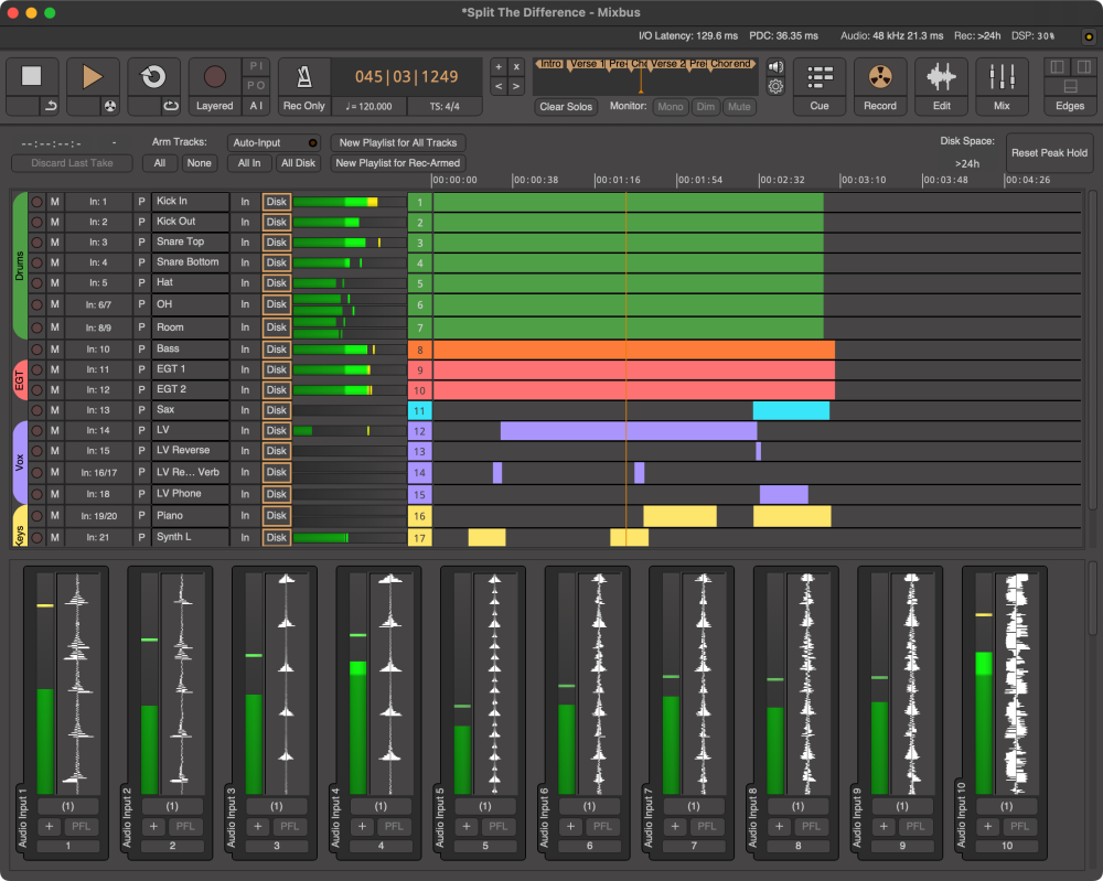 Record Window Overview - Mixbus - 11