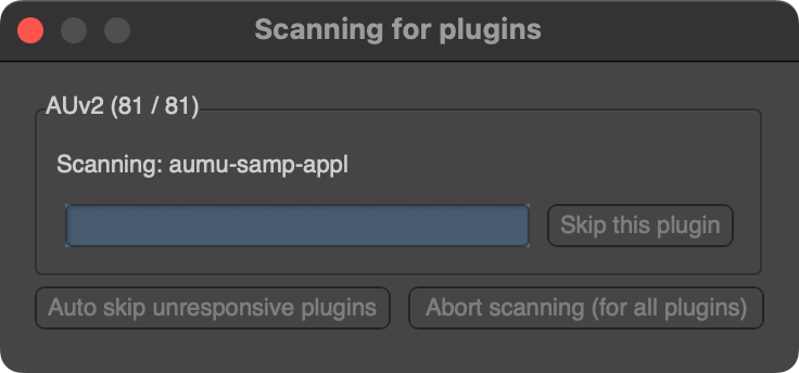 Scanning for Plugins - Mixbus - 11