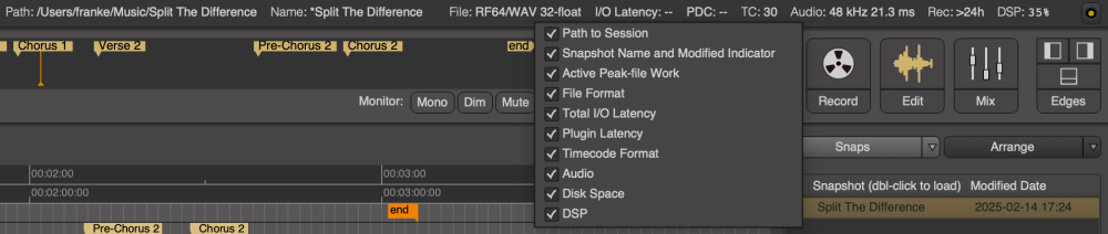 Status Bar - Mixbus - 11