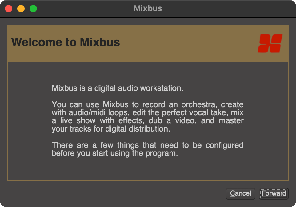 First Time Configuration - Mixbus - 11