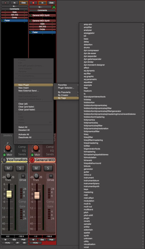 Plug-in Tags - Mixbus - 10