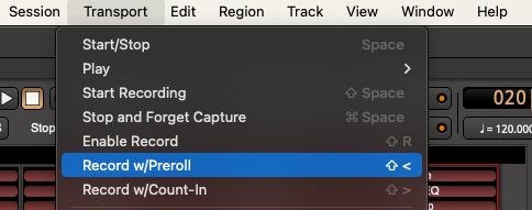 Pre-Roll Recording - Mixbus - 10