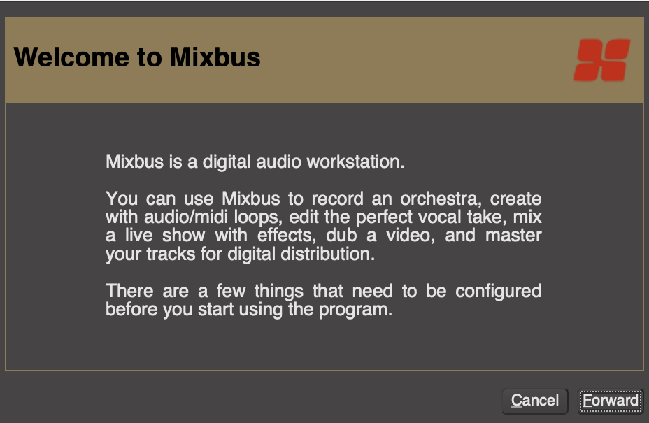 First Time Configuration - Mixbus - 10