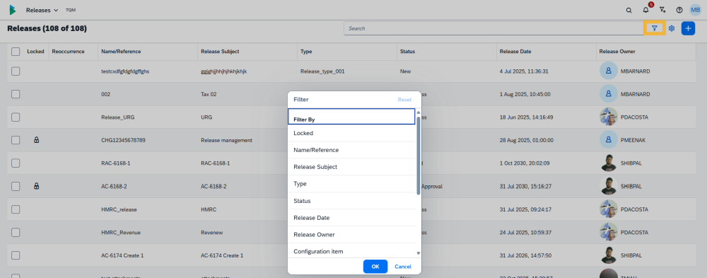 Searching Filtering & Configuration - ActiveControl - Release ...