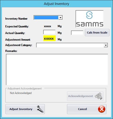 Adjust Inventory - SAMMS - 1