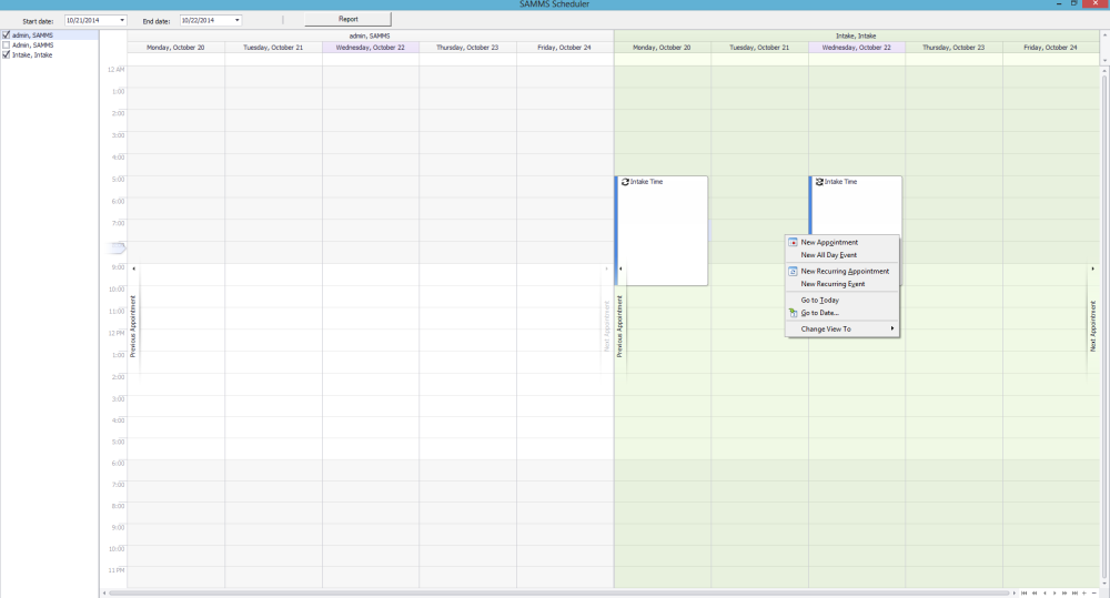 Scheduling the Intake Appointment - SAMMS - 1