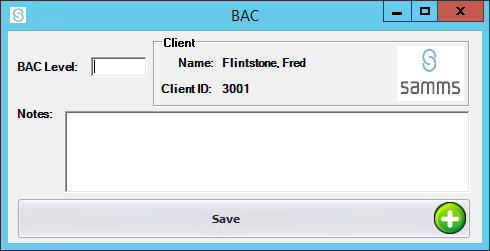 Adding BAC Results - SAMMS - 1