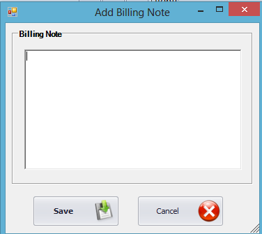 Adding Billing Notes - SAMMS - 1