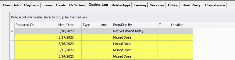 Dosing Log - SAMMS - 1