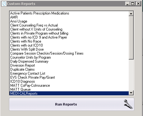 Medi-Cal Reports - SAMMS - 1
