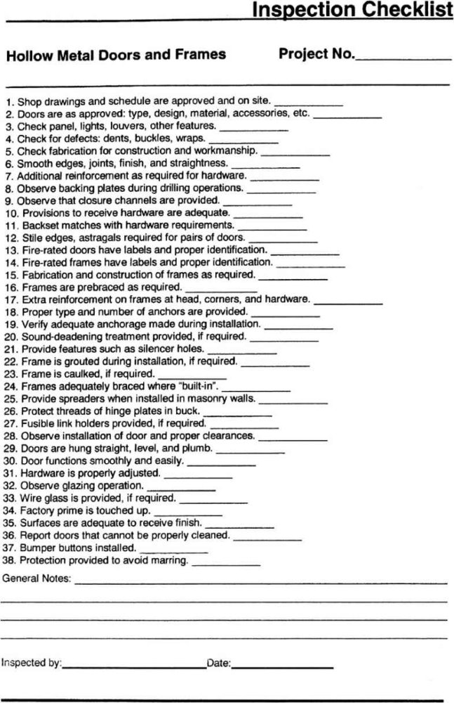 Door Checklist Garage Door Maintenance Checklist
