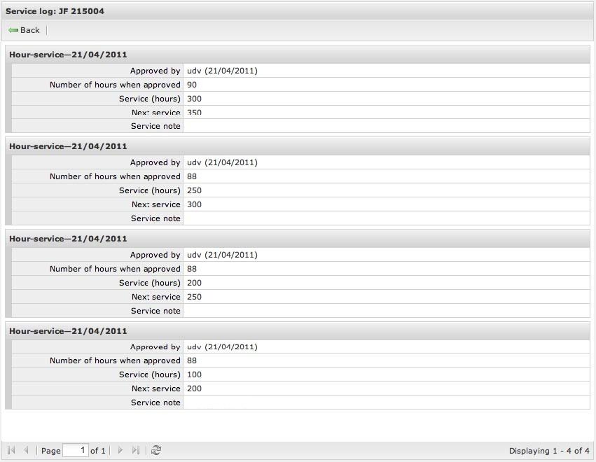 4.2.5 Service log - FMS - 1