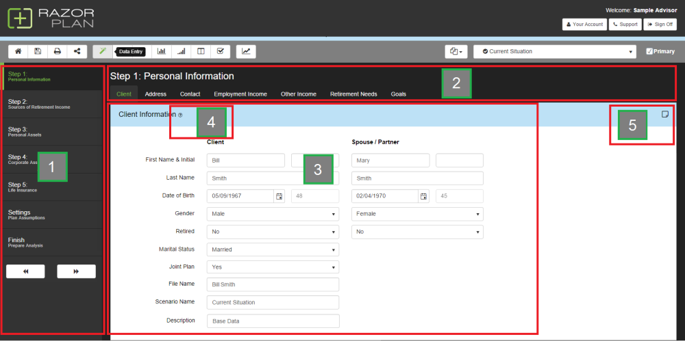 Data Entry - RazorPlan User Guide - 1