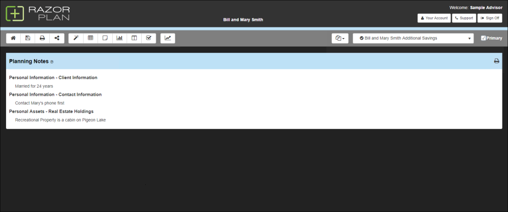 Planning Notes - RazorPlan User Guide - 1