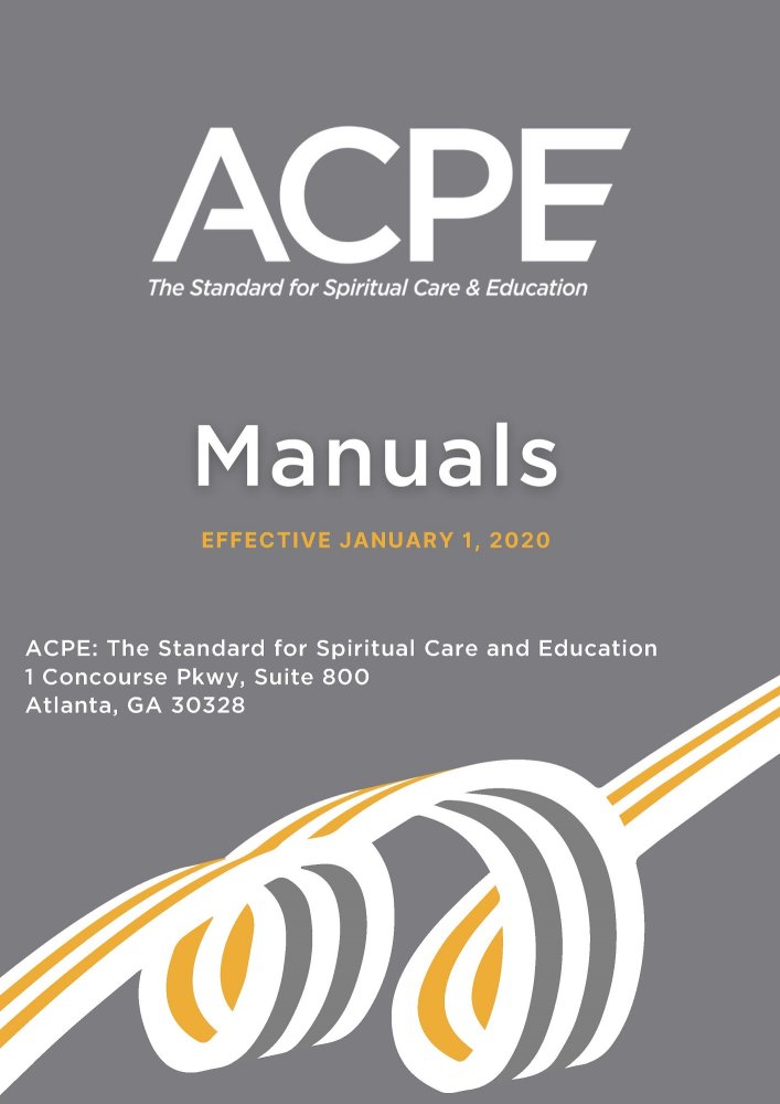 Cover Page - ACPE Manuals - 2020