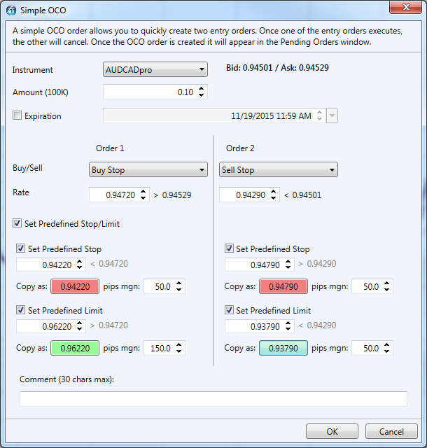 Simple OCO - Ultimate Charting Software Manual - 1